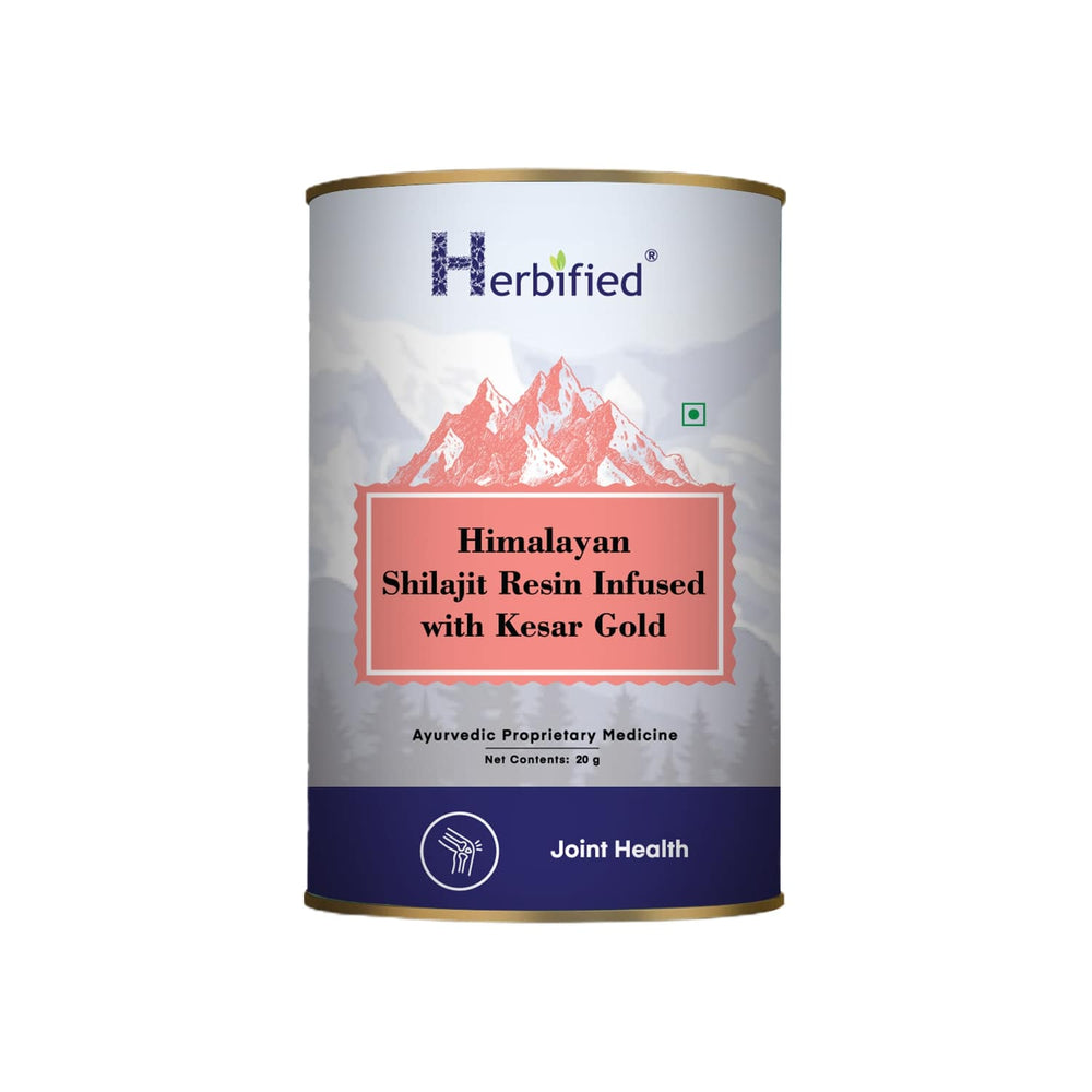 Herbified Himalayan Shilajit Resin Infused with Kesar Gold